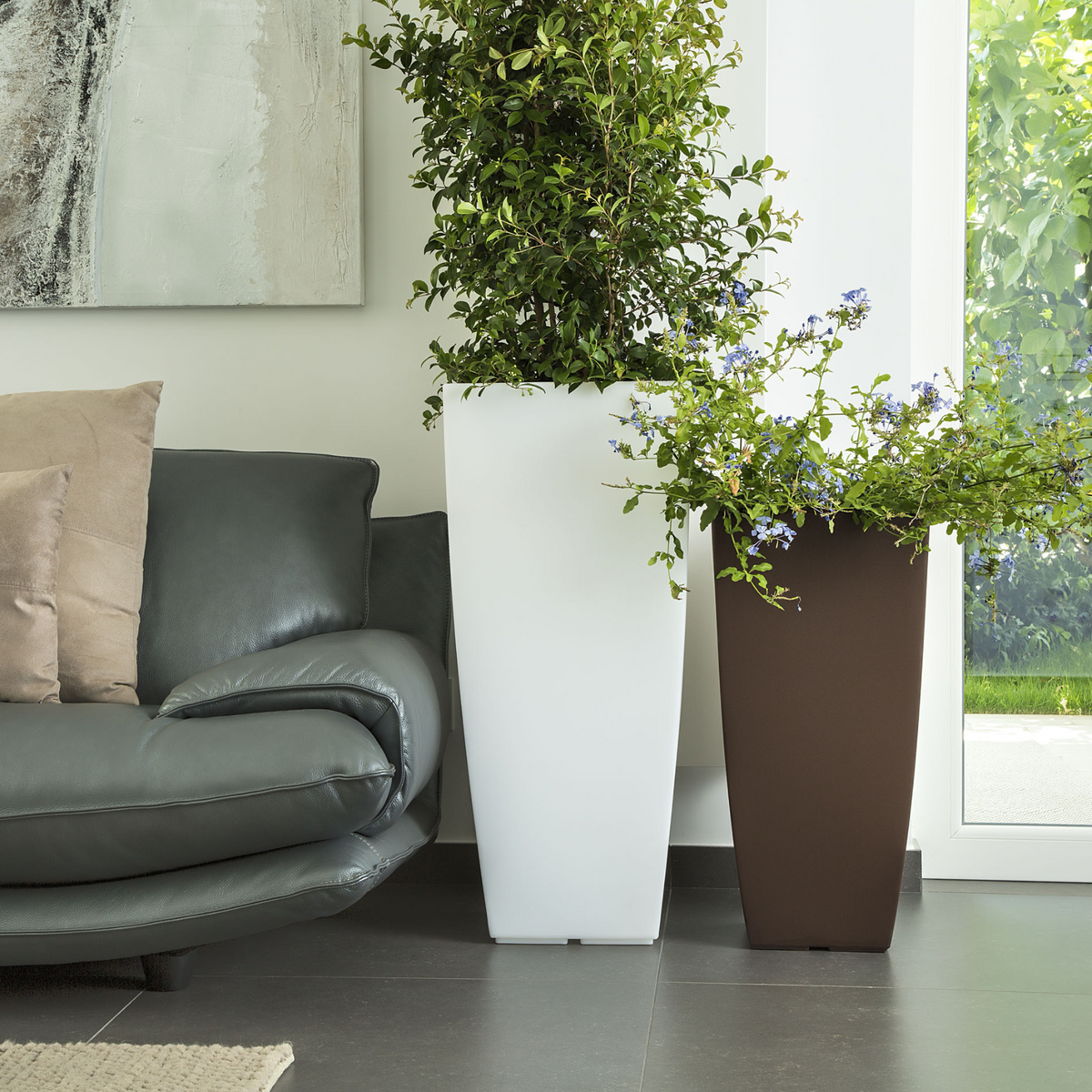 Vase carré en résine Stilo Square – Monacis